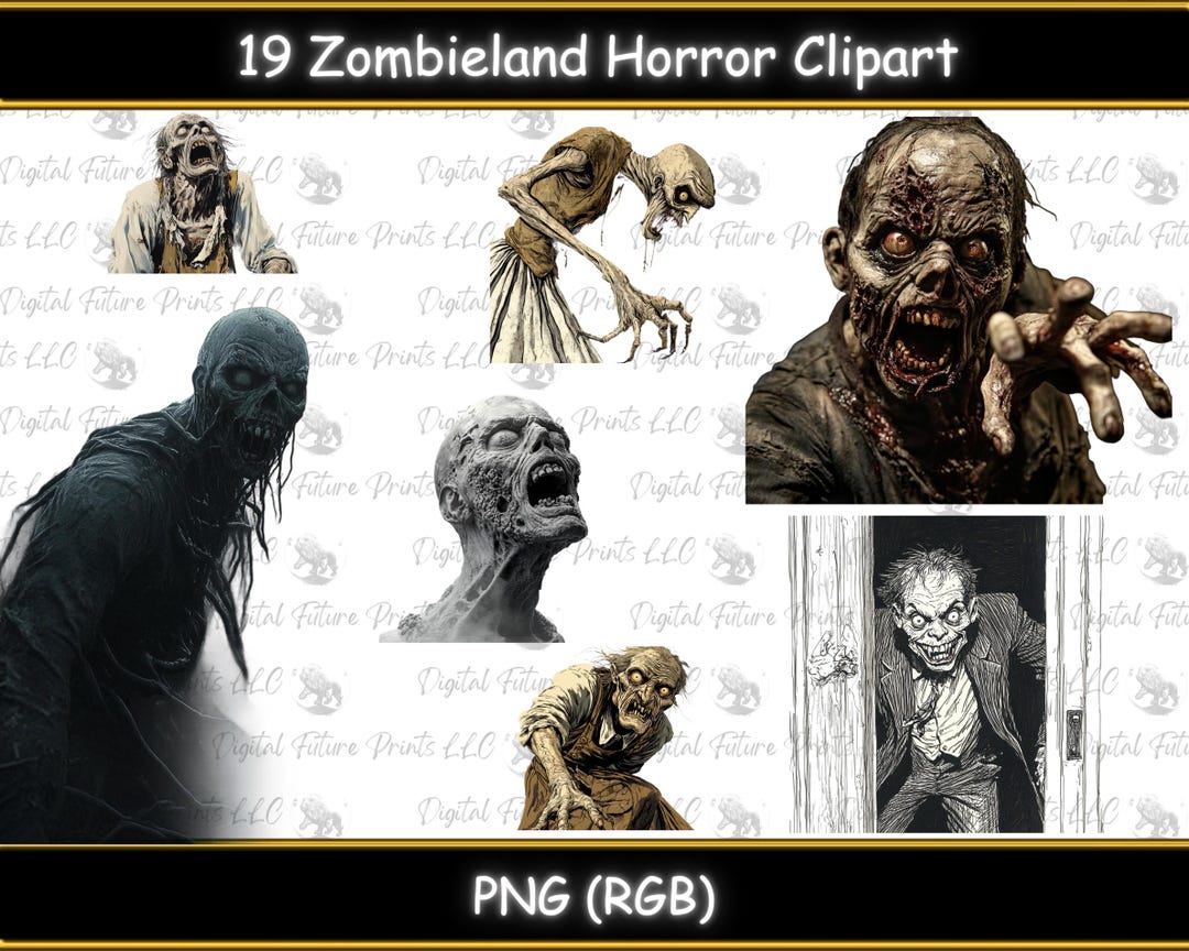 Zombieland Horror Scary Zombie Clipart Zombie Flesh Eater Open Wounds ...