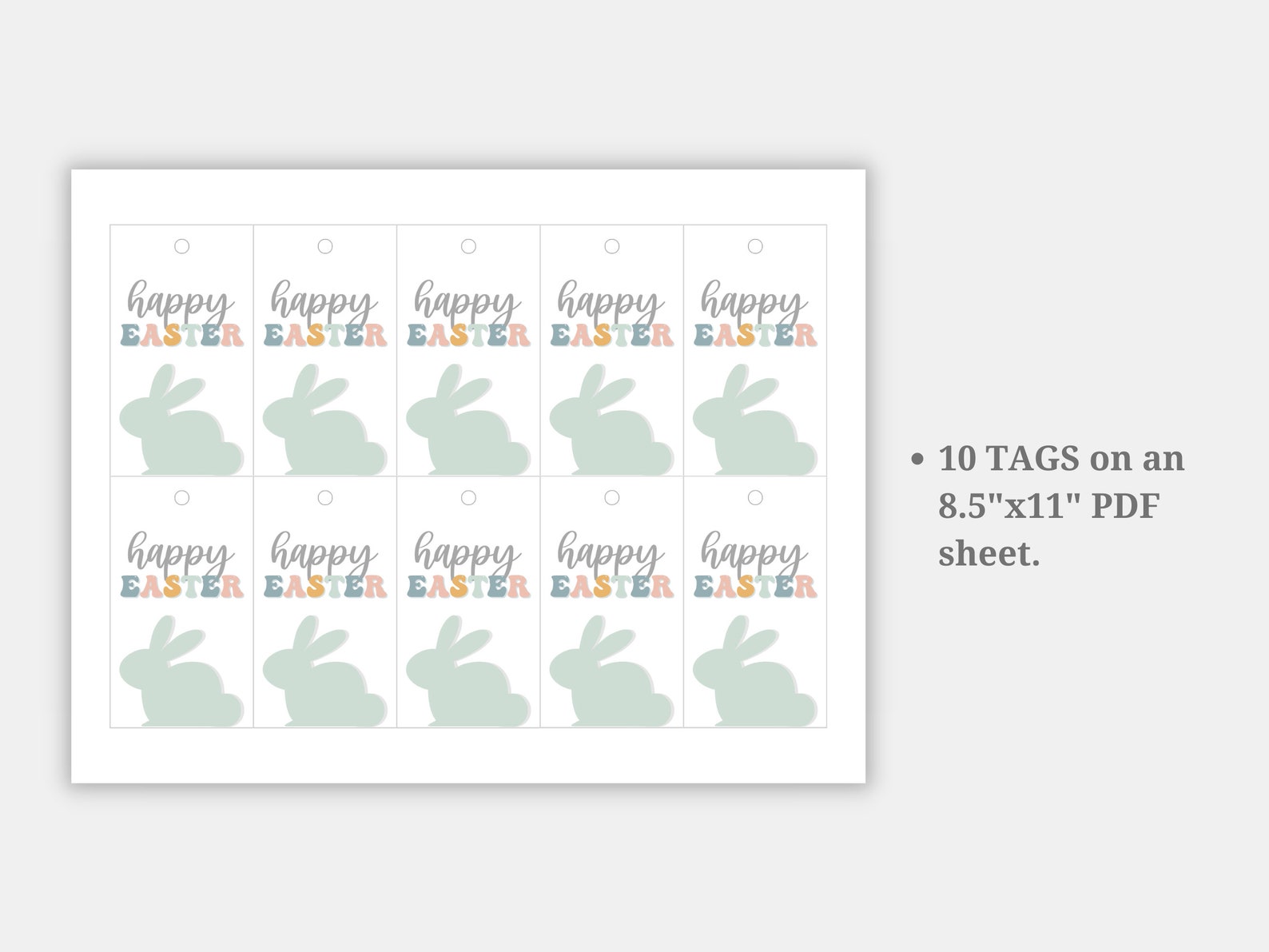 Printable Easter Tags, Happy Easter, Easter Basket Tags, Favor Tags ...