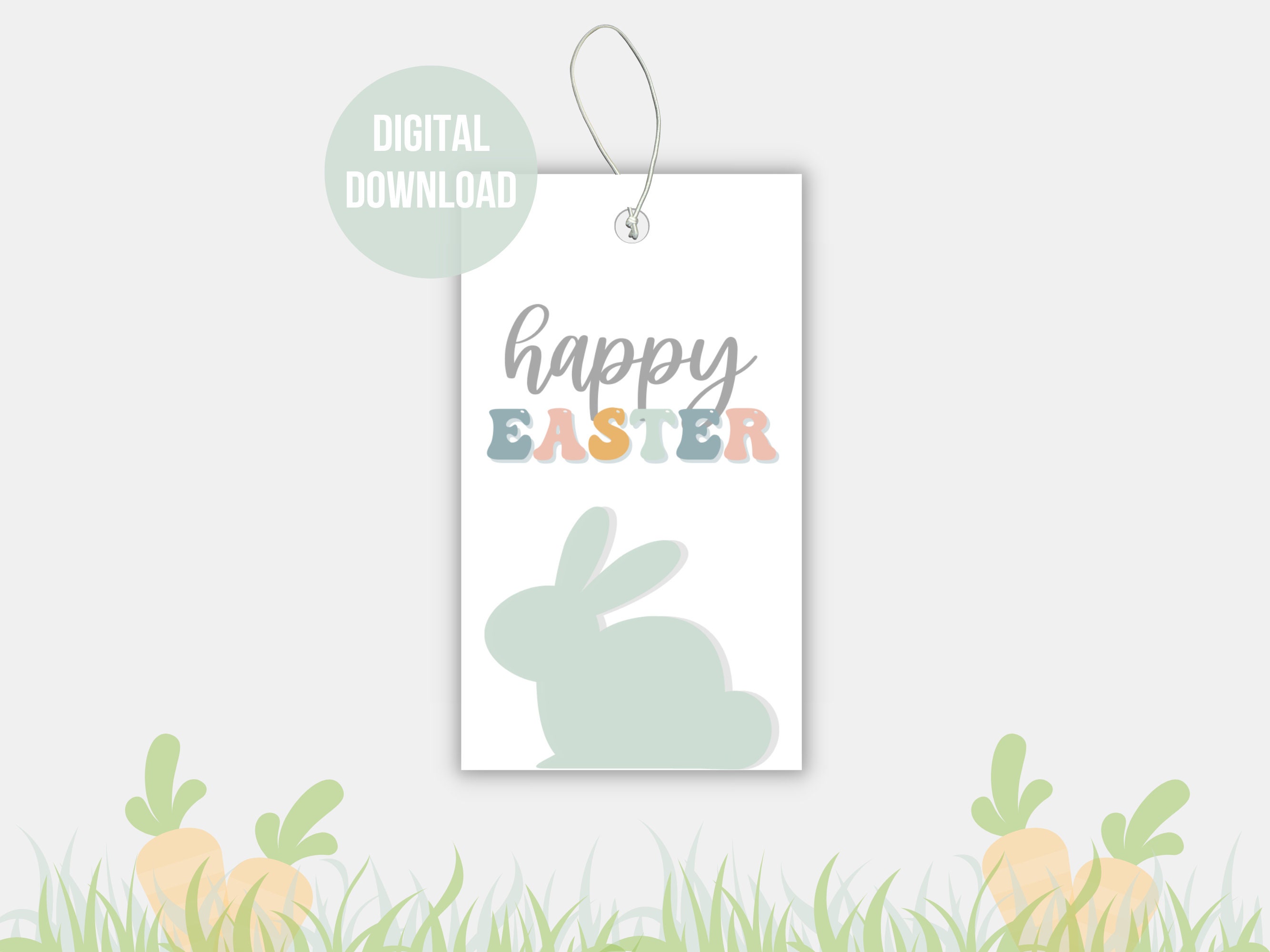 Printable Easter Tags, Happy Easter, Easter Basket Tags, Favor Tags ...