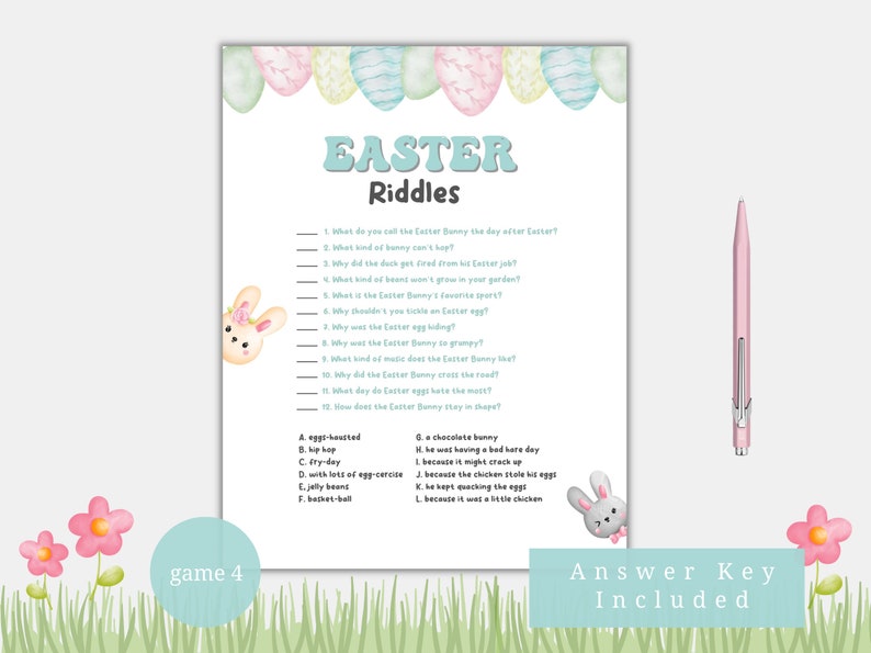 Easter Games Bundle, Printable Easter Party Games, Easter Games for ...