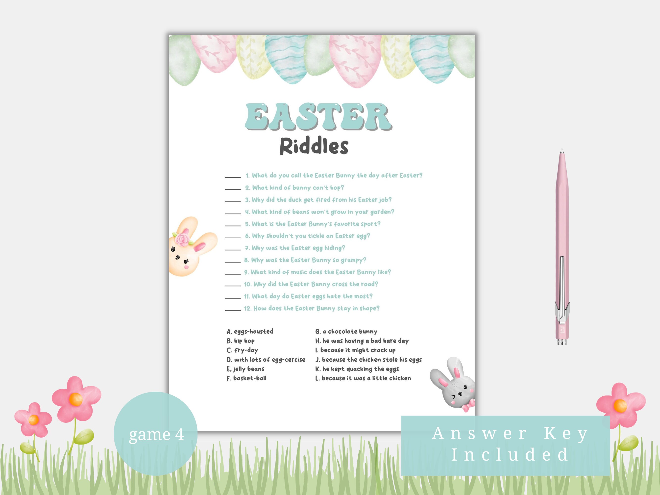 Easter Games Bundle, Printable Easter Party Games, Easter Games for ...