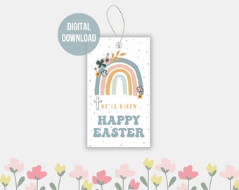Printable Easter Tags, Happy Easter, Easter Basket Tags, Favor Tags ...