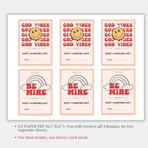 Printable Valentines Day Cards, Last Minute Valentines Card for Kids ...