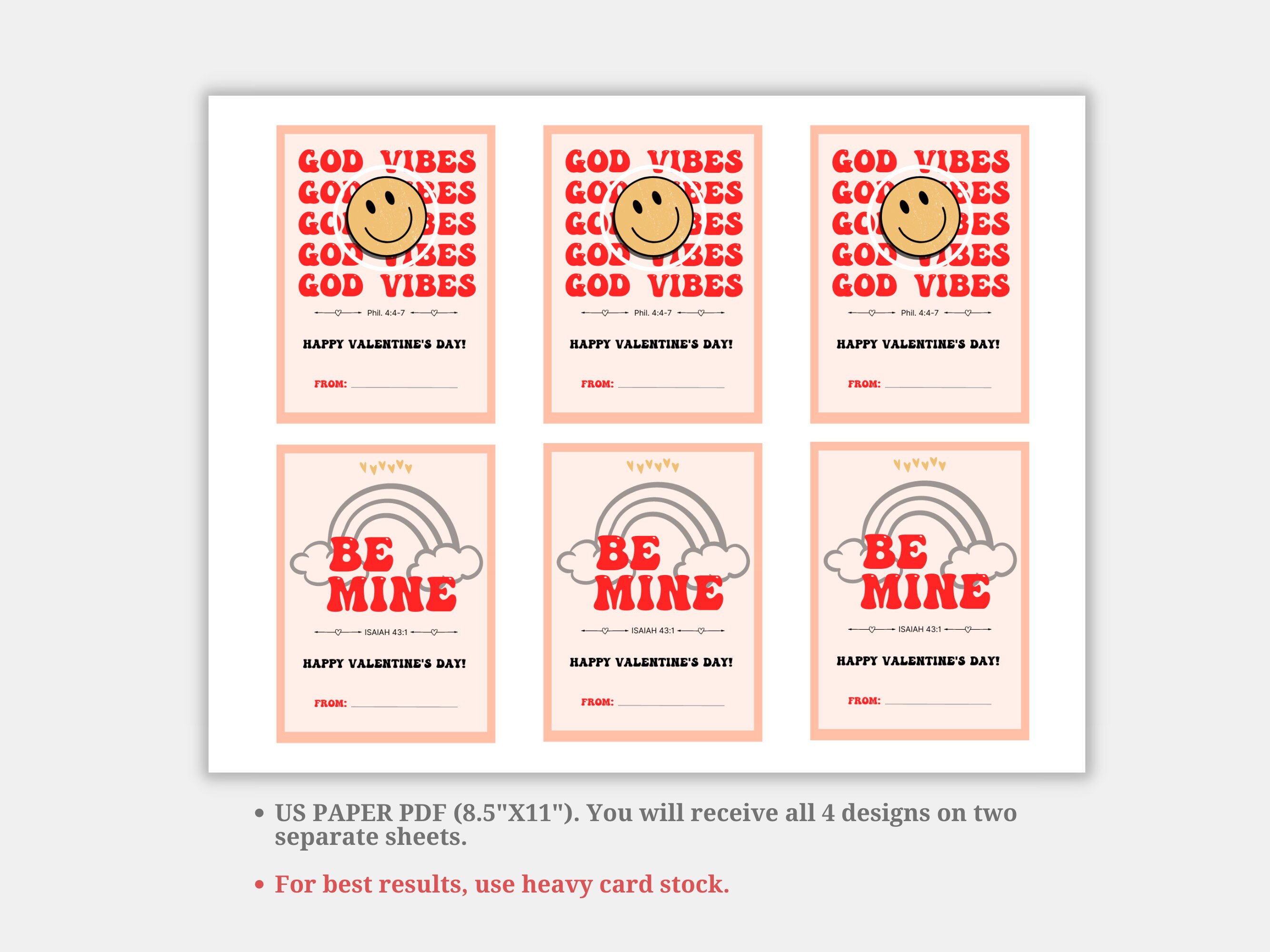 Printable Valentines Day Cards, Last Minute Valentines Card for Kids ...