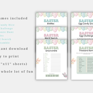 Easter Games Bundle, Printable Easter Party Games, Easter Games for ...