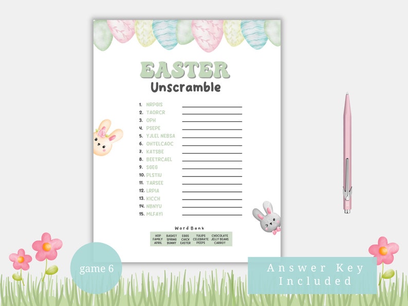 Easter Games Bundle, Printable Easter Party Games, Easter Games for ...
