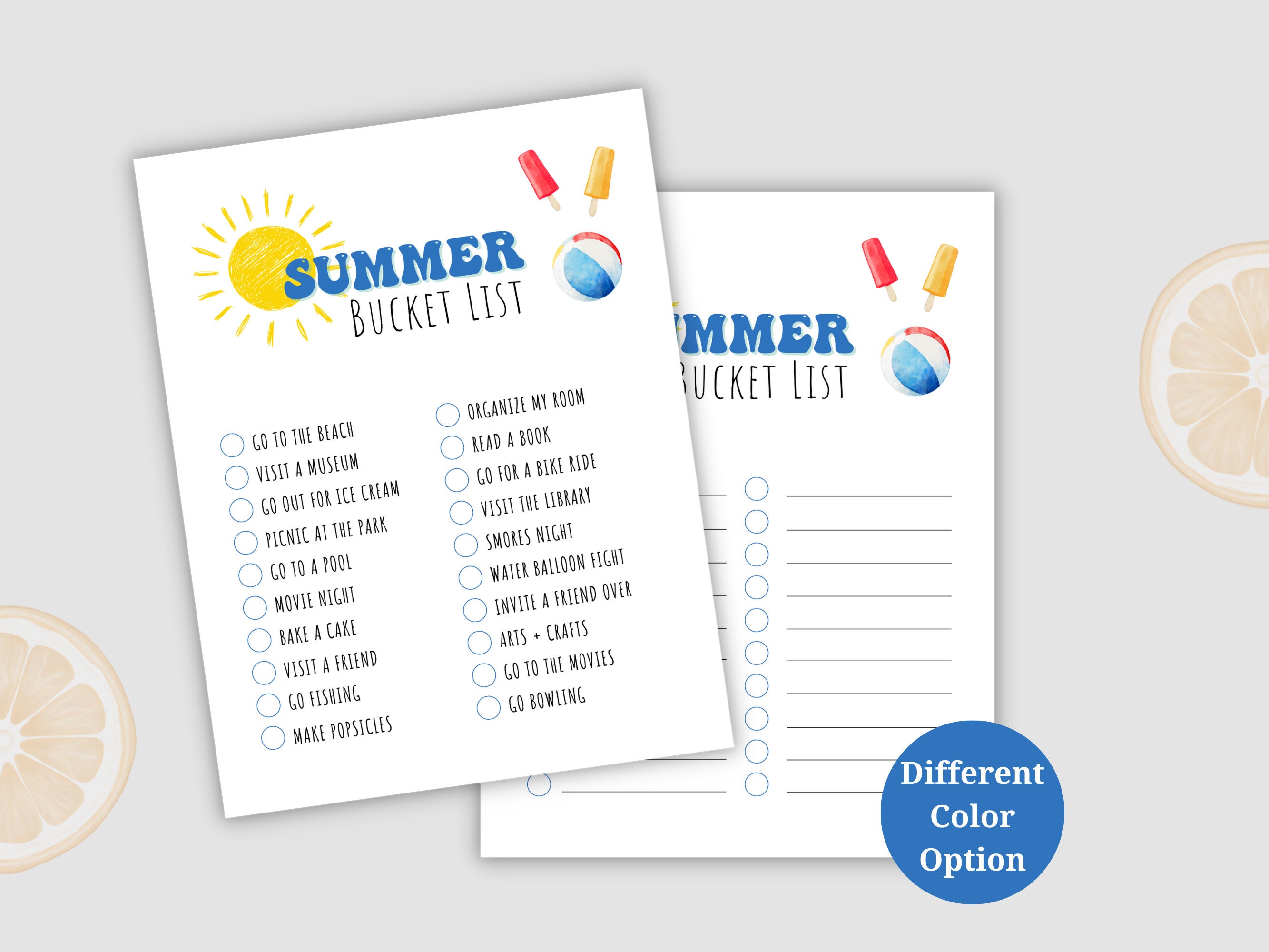 Summer Bucket List Printable, Summer Activities Checklist, Summer to Do ...