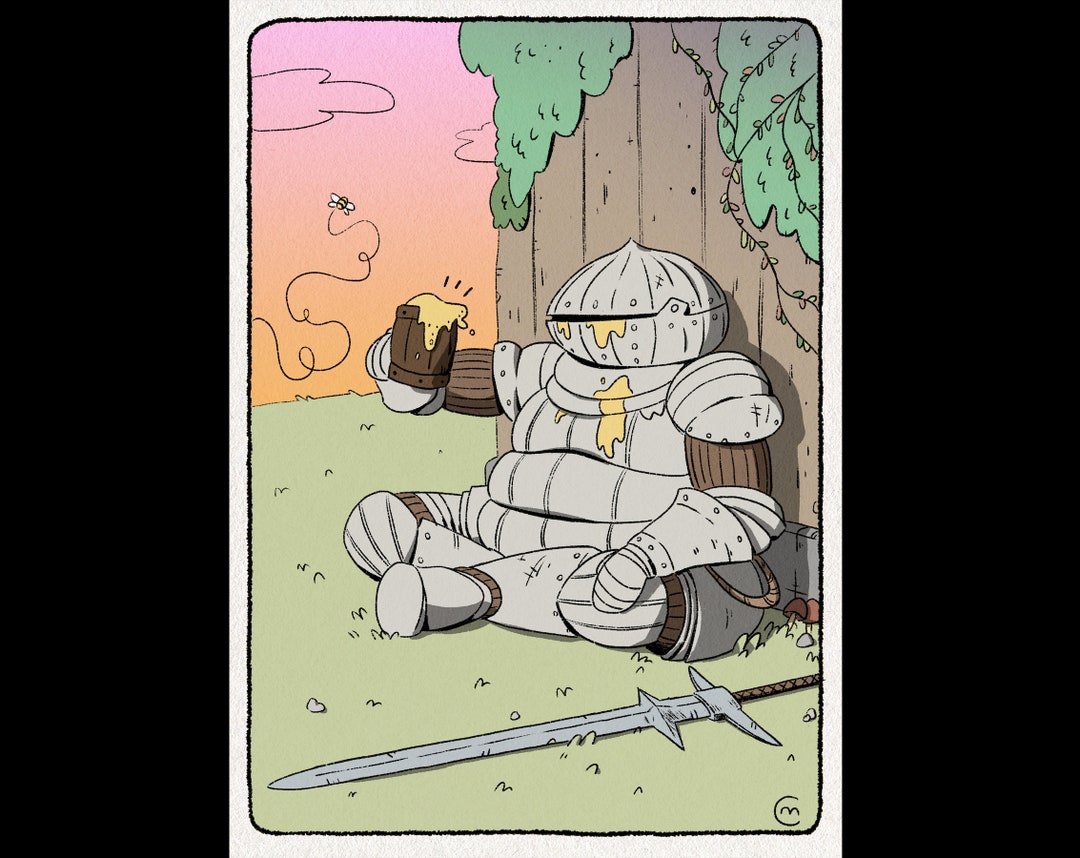 Dark Souls Siegward 5x7 Art Print - Etsy