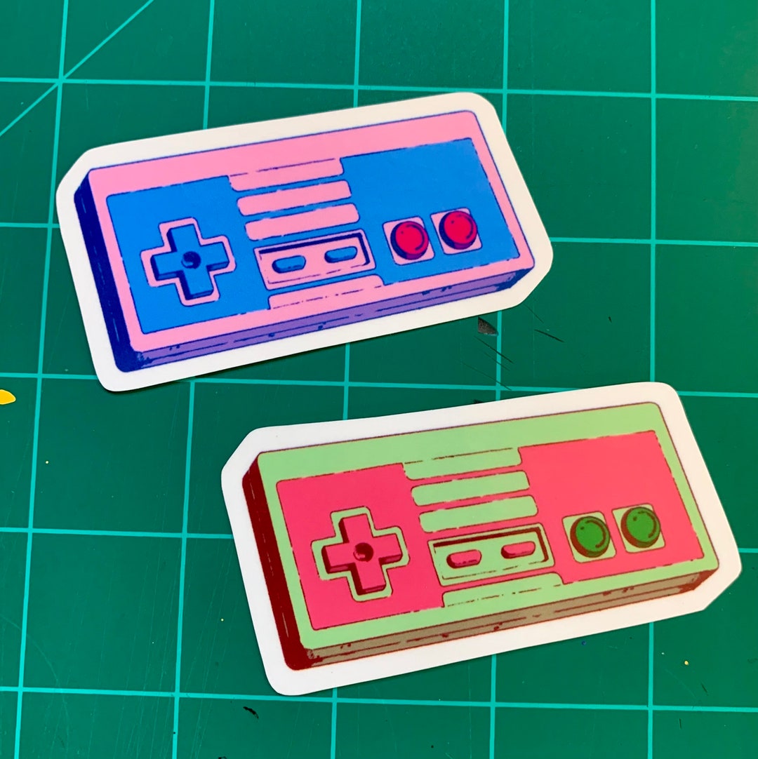 NES Controller Sticker 3”x2” - Etsy
