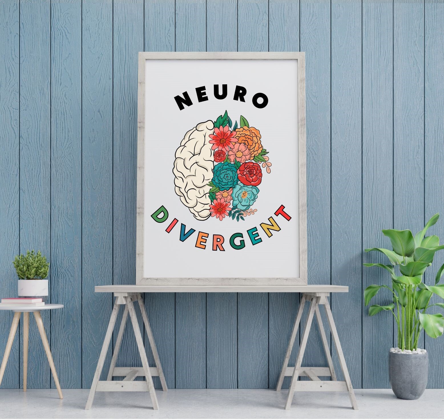Neurodivergent Poster, Instant Download, Digital Pdf Print, Brain ...