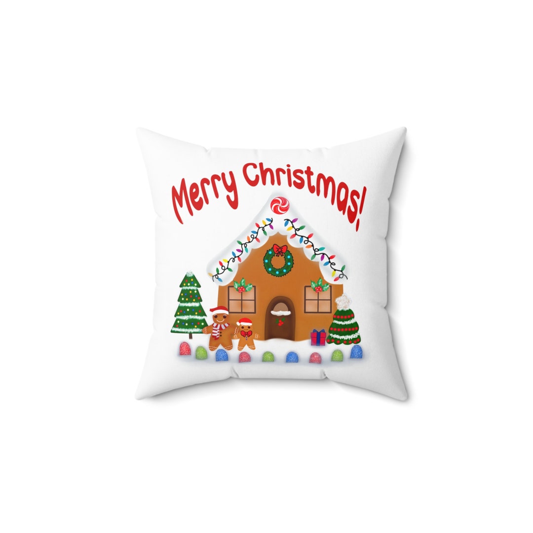Christmas Gingerbread House Pillow - Etsy