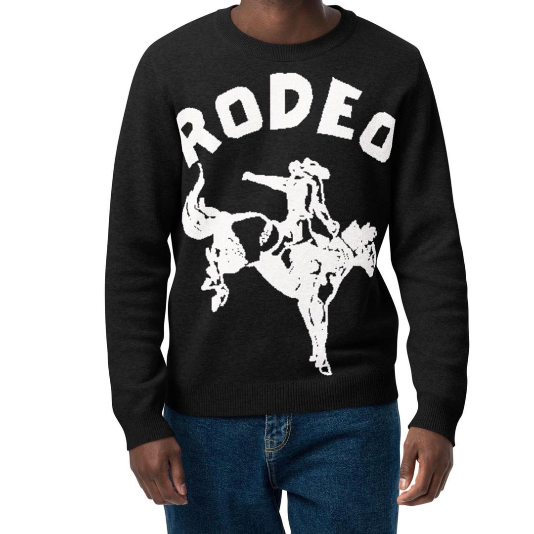 Vintage Rodeo Cowboy Knit Sweater – Western Bull Rider Pullover - Etsy