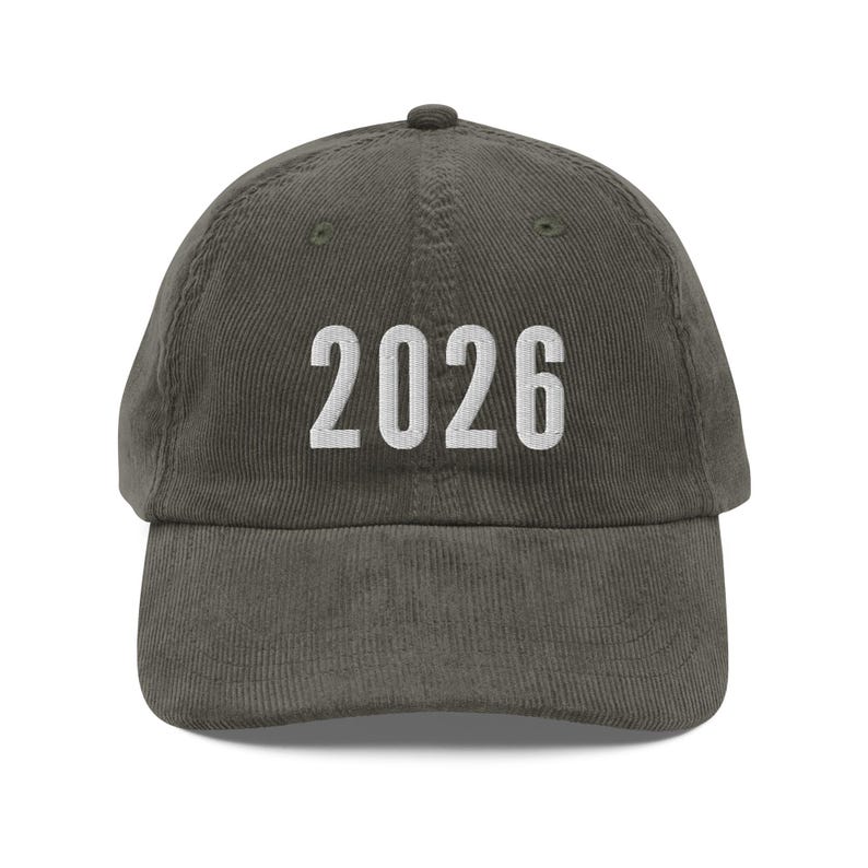Embroidered New Years 2026 Corduroy Hat | 2026 Hat - Etsy