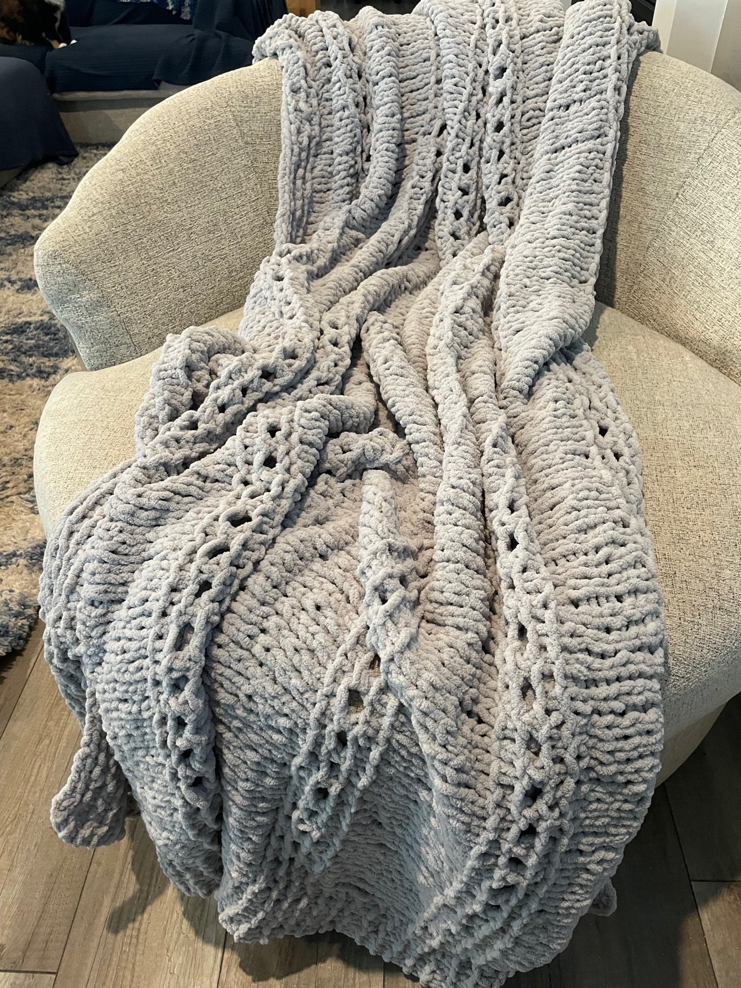 Hand Knit Plush Afghans - Etsy