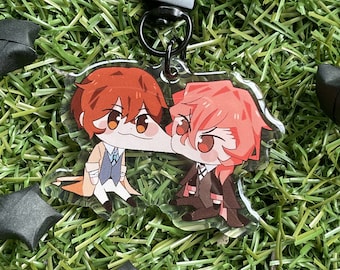 BSD Bungou Stray Dogs Acrylic Keychains Dazai and Chuuya - Etsy