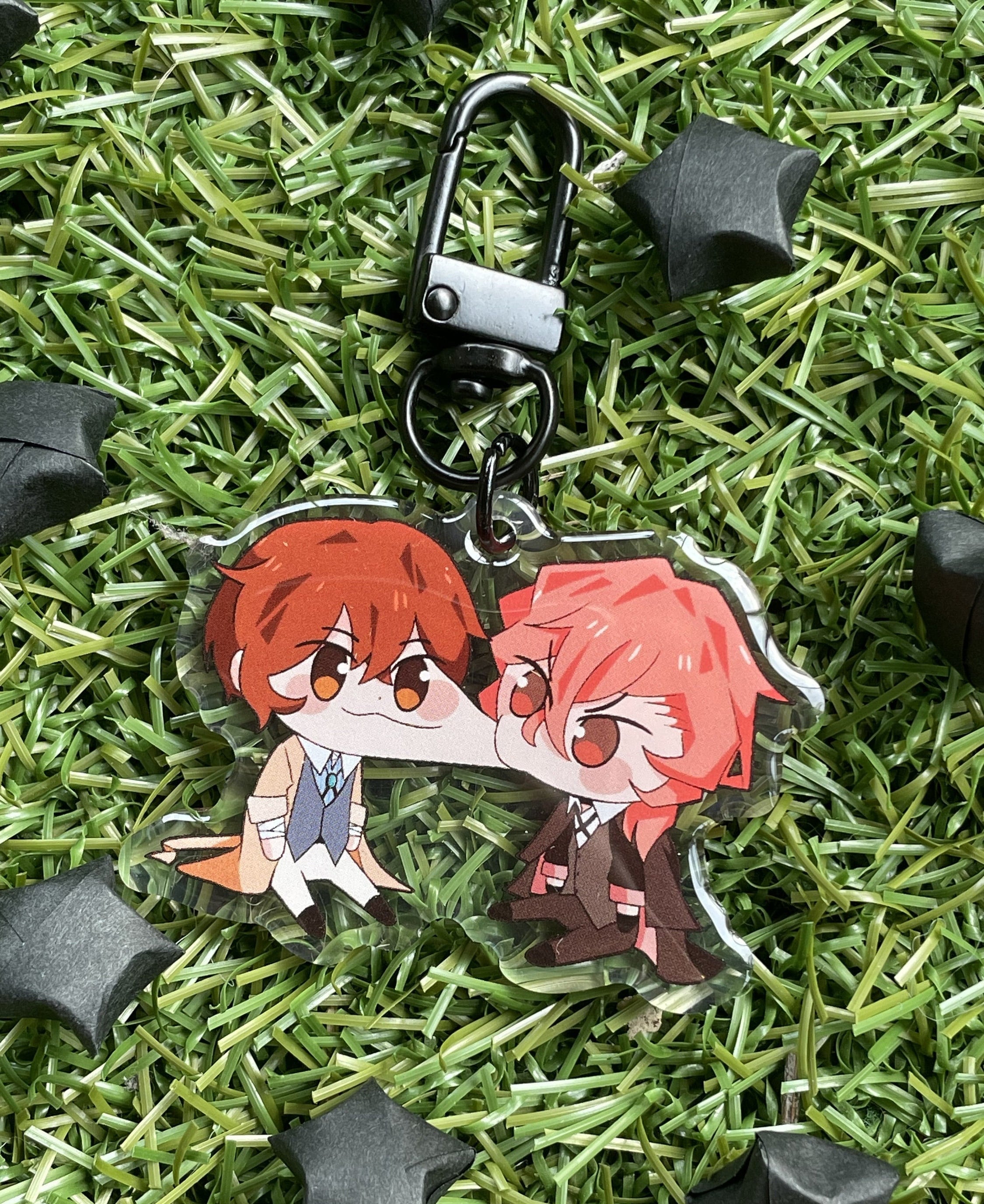 BSD Dazai, Chuuya Keychain - Etsy