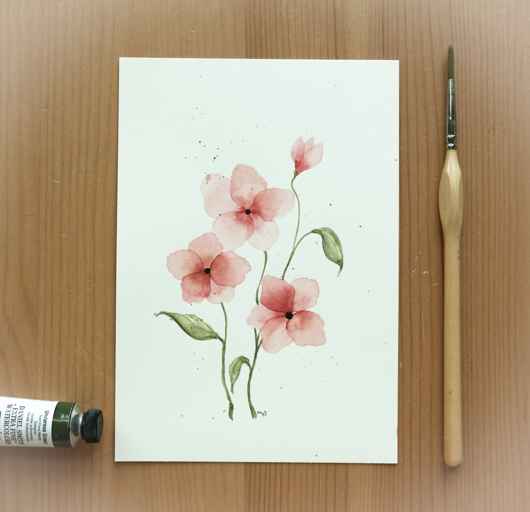 Almost Poppies Original Watercolor Painting - Etsy
