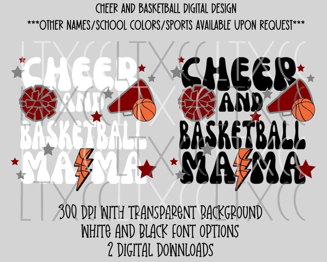 MAROON Cheer and Basketball Mama PNG - Digital Download PNG ...