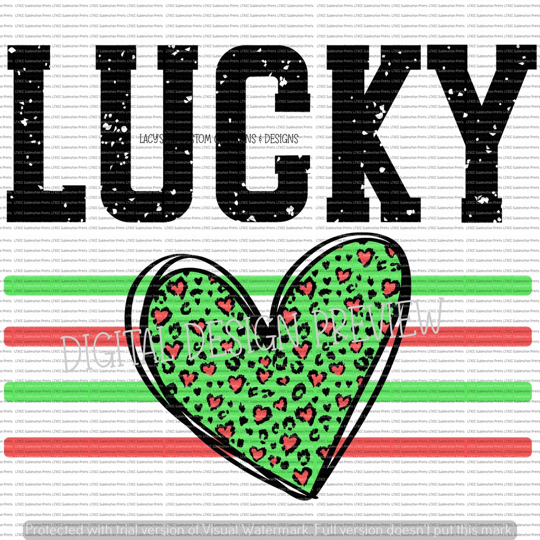 Distressed LUCKY Png - Pink Green Lucky Png - St. Patrick's Day PNG ...