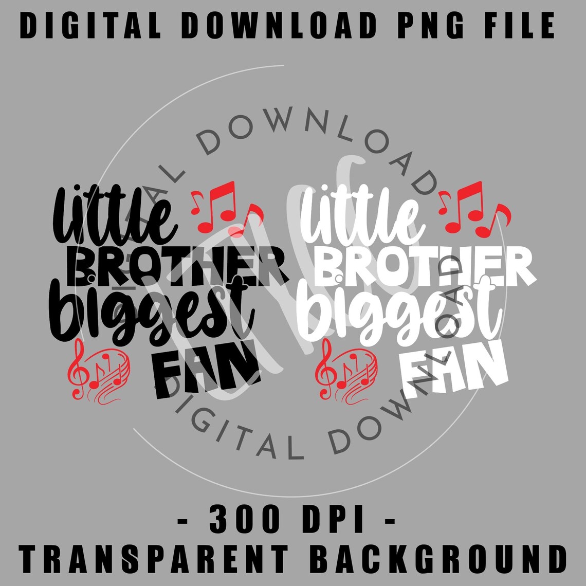 Little Brother Biggest Fan PNG | Music Band Sports Sibling Digital ...