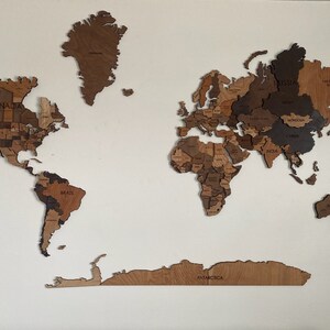 Wooden Map of the World - Etsy