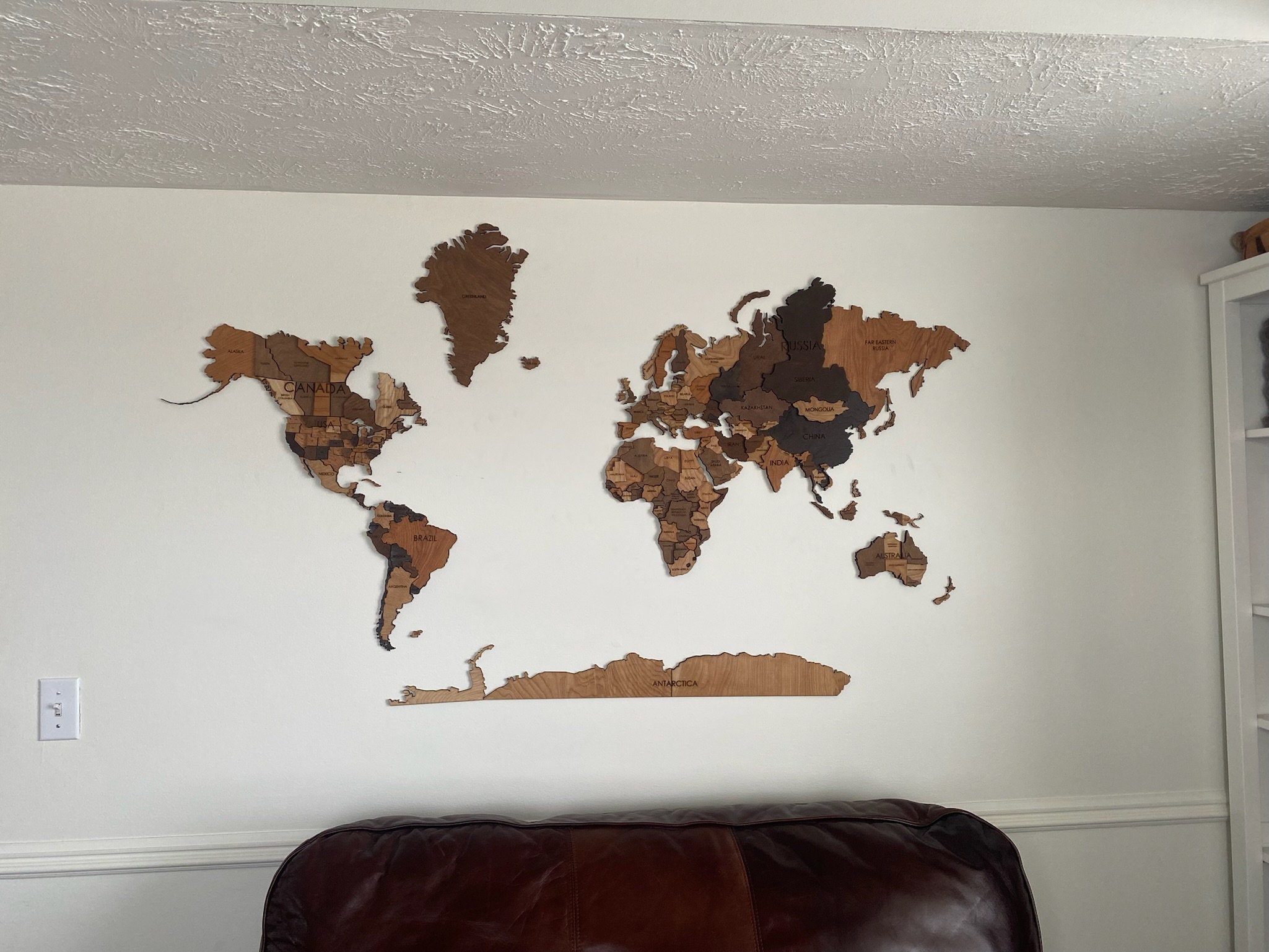 Wooden Map of the World - Etsy
