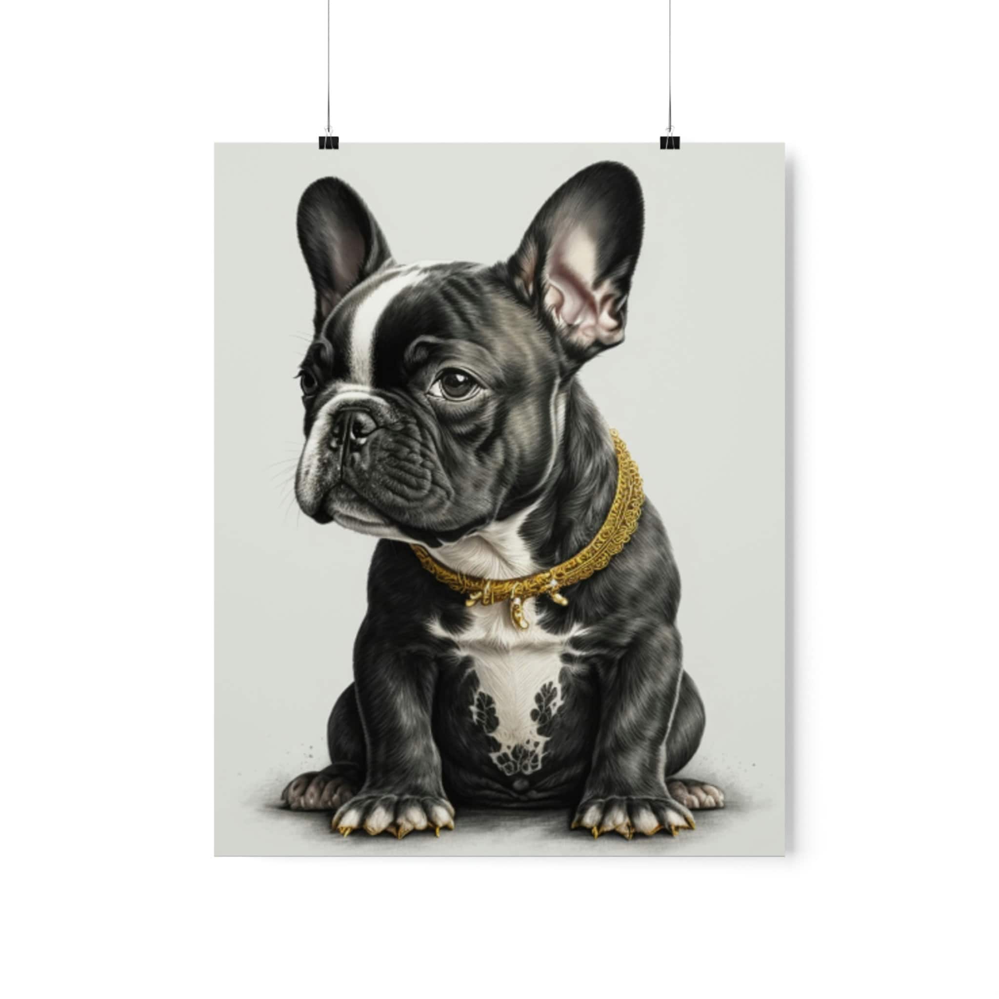 Frenchie Puppy Cute Puppies Wall Art Dog Print Gold Cool Puppy French ...