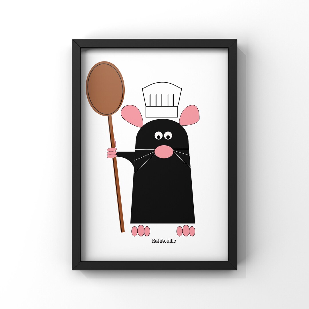 Remy Ratatouille Art Print: Minimalist Pixar Wall Decor (digital ...