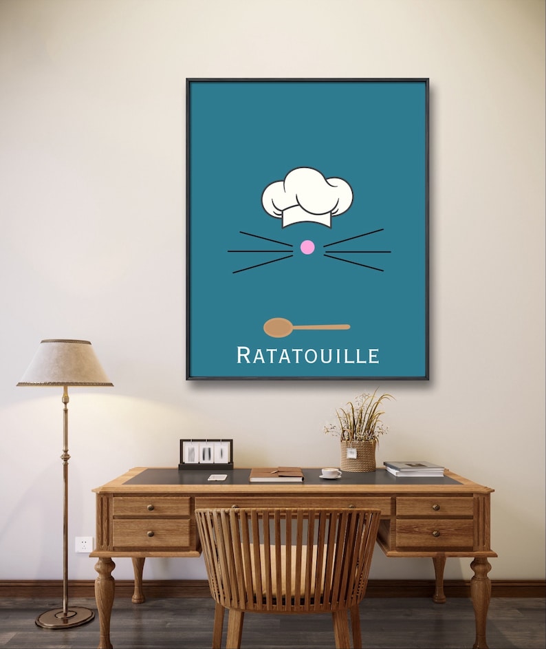 Remy Ratatouille Art Print: Minimalist Pixar Movie Poster (digital ...
