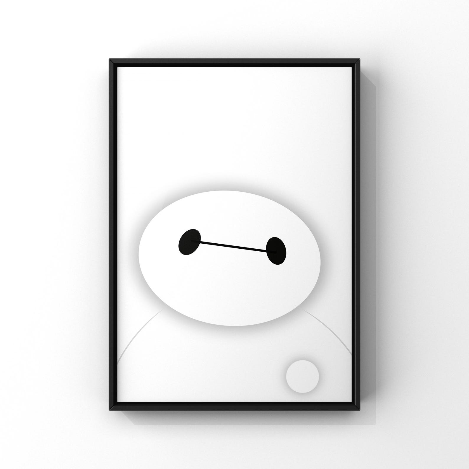 Baymax Wall Art – Minimalist Big Hero 6 Printable | Disney-inspired ...