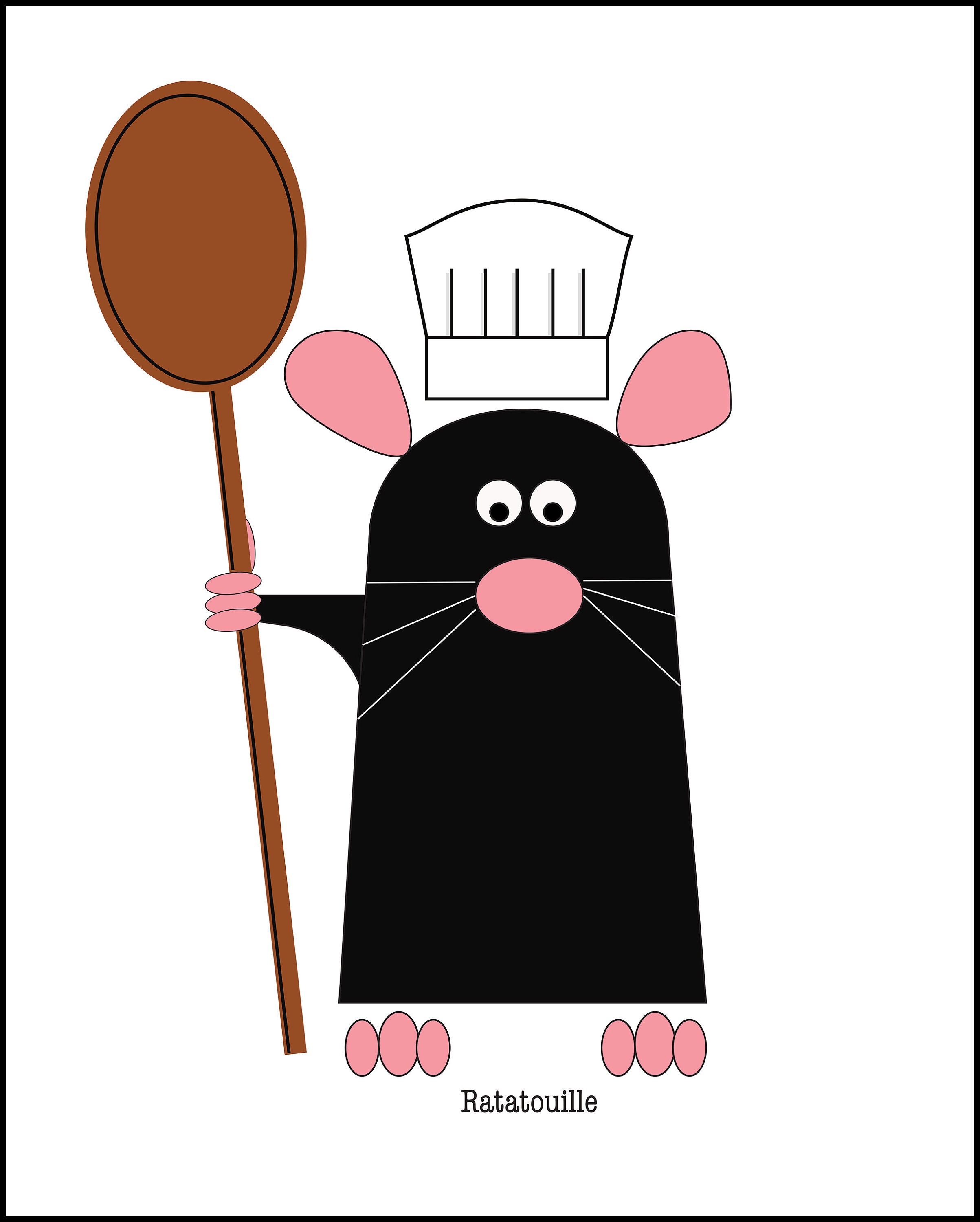 Remy Ratatouille Art Print: Minimalist Pixar Wall Decor (digital ...