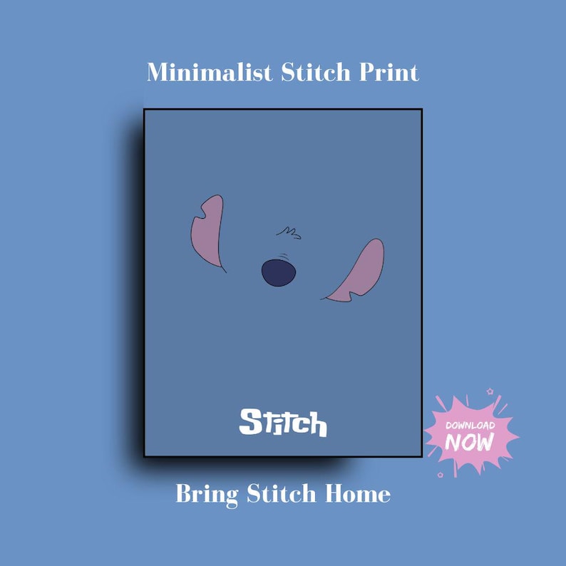 Stitch Wall Art – Minimalist Lilo & Stitch Printable | Disney-inspired ...