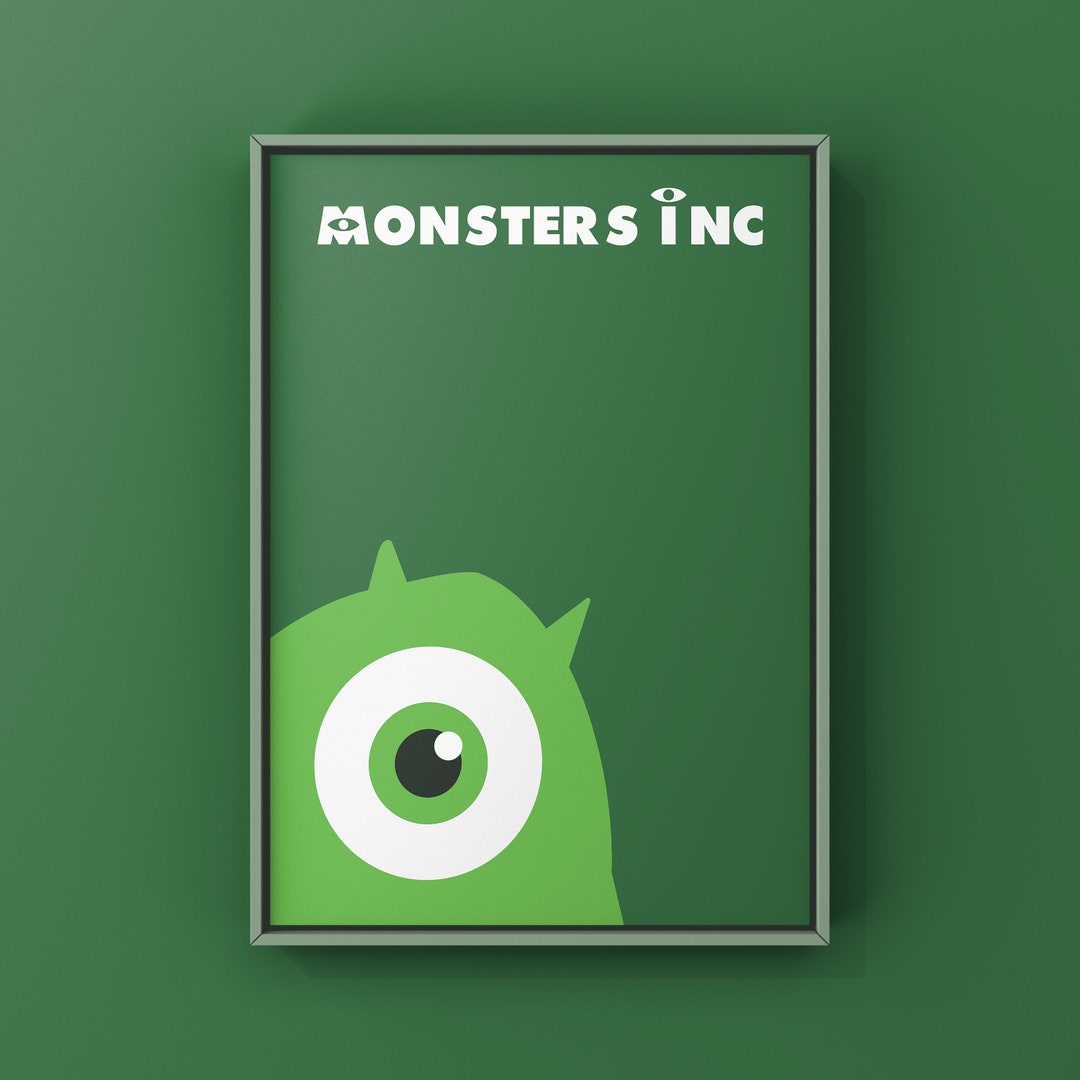 Mike Wazowski Art Print: Minimalist Monsters Inc. Movie Poster (digital ...