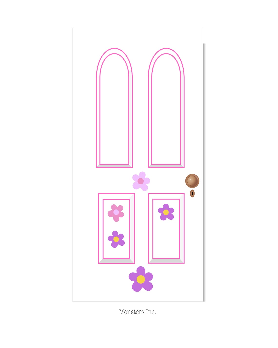 Monster Inc, Boo Door Digital Download Art, Pixar, Large Wall Art ...