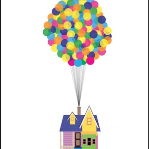 Carl's House 'up' Print: Pixar Minimalist Wall Art (digital Download ...