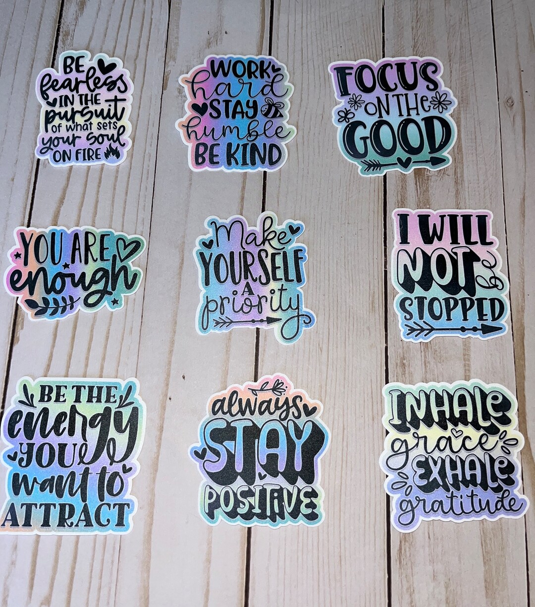 Rainbow Positive Affirmation Stickers | Laptop Stickers | Waterbottle ...