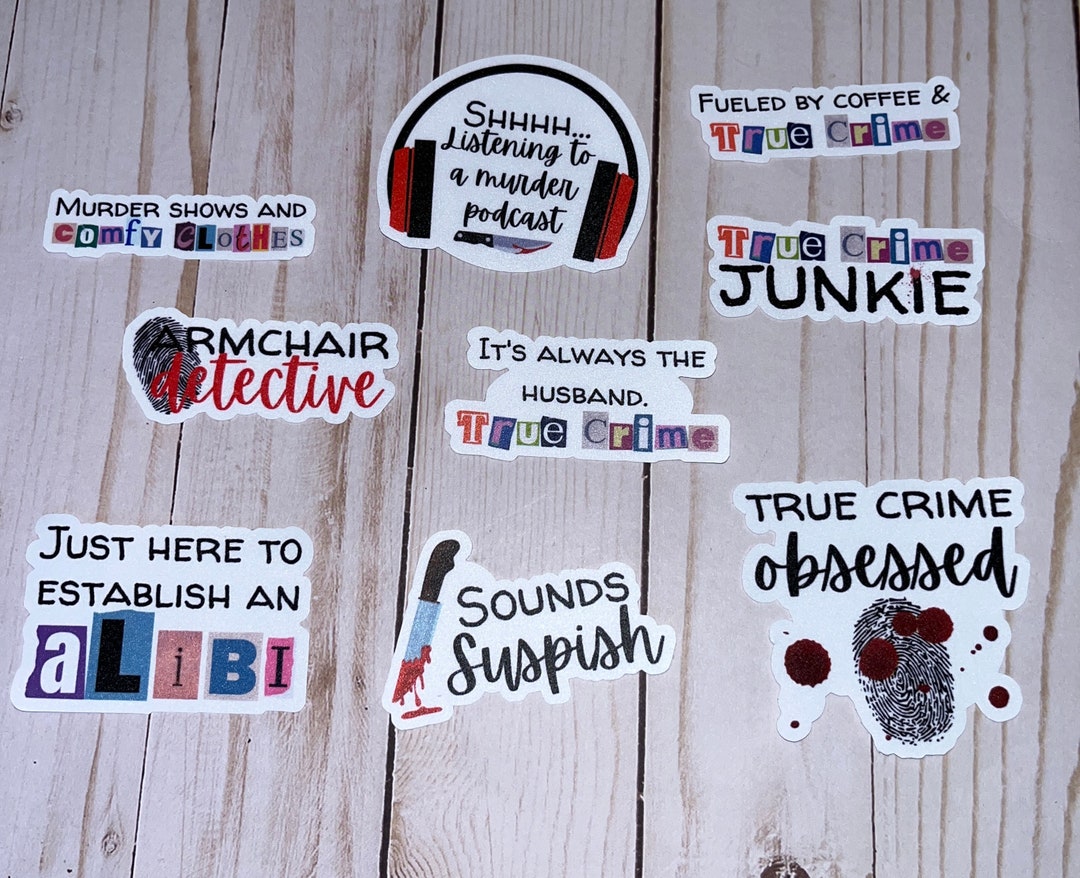 True Crime Stickers / Laptop Stickers / Water Bottle Stickers - Etsy