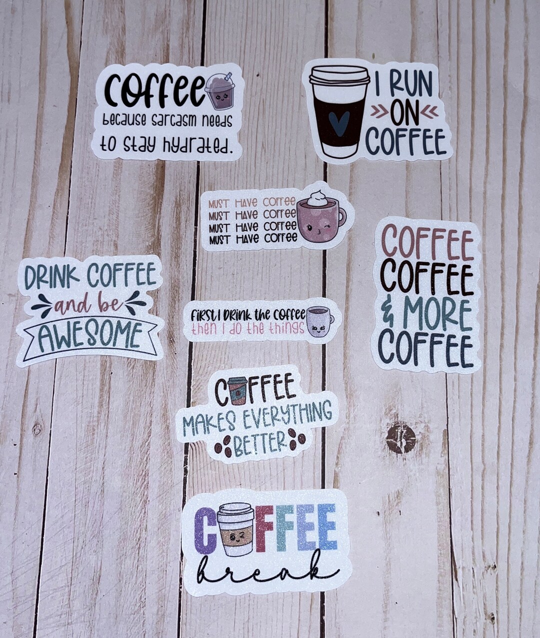 Coffee Stickers / Laptop Stickers / Water Bottle Stickers - Etsy