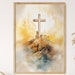 Resurrection Scene Jesus Christ Watercolor Painting Easter Wall Art ...