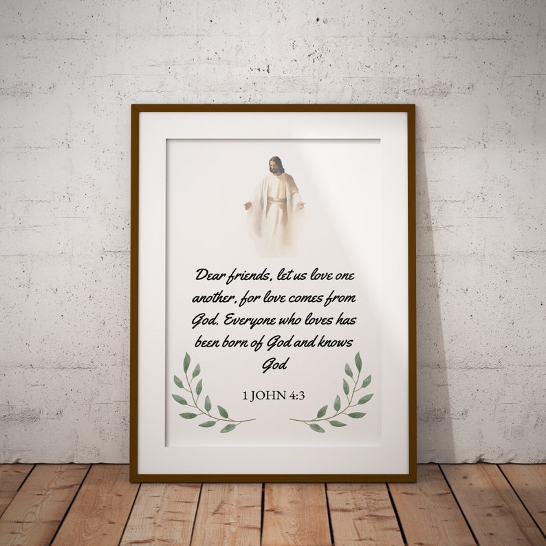 Custom Bible Verse Print Personalized Christian Wall Art Baptism Gift ...