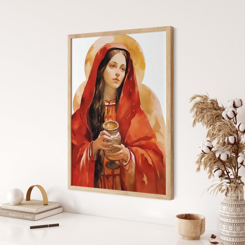 Saint Mary Magdalene | Divine Feminine Painting | Modern Bible Wall Art ...