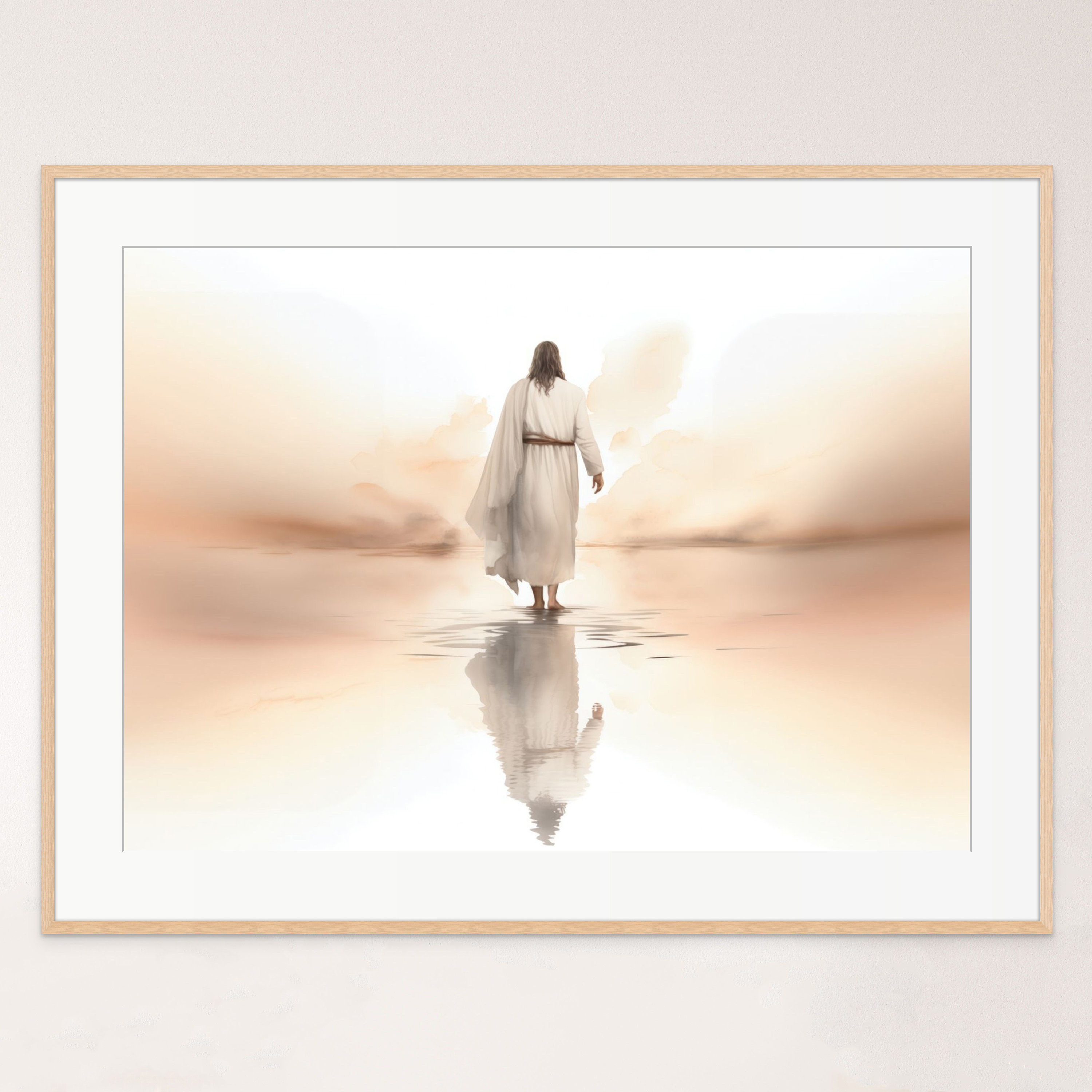 Minimalist Christian Gallery Set of 3 Jesus Painting Home Decor Living ...