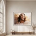 Smiling Jesus Christ Portrait Horizontal Landscape Artwork Print of ...
