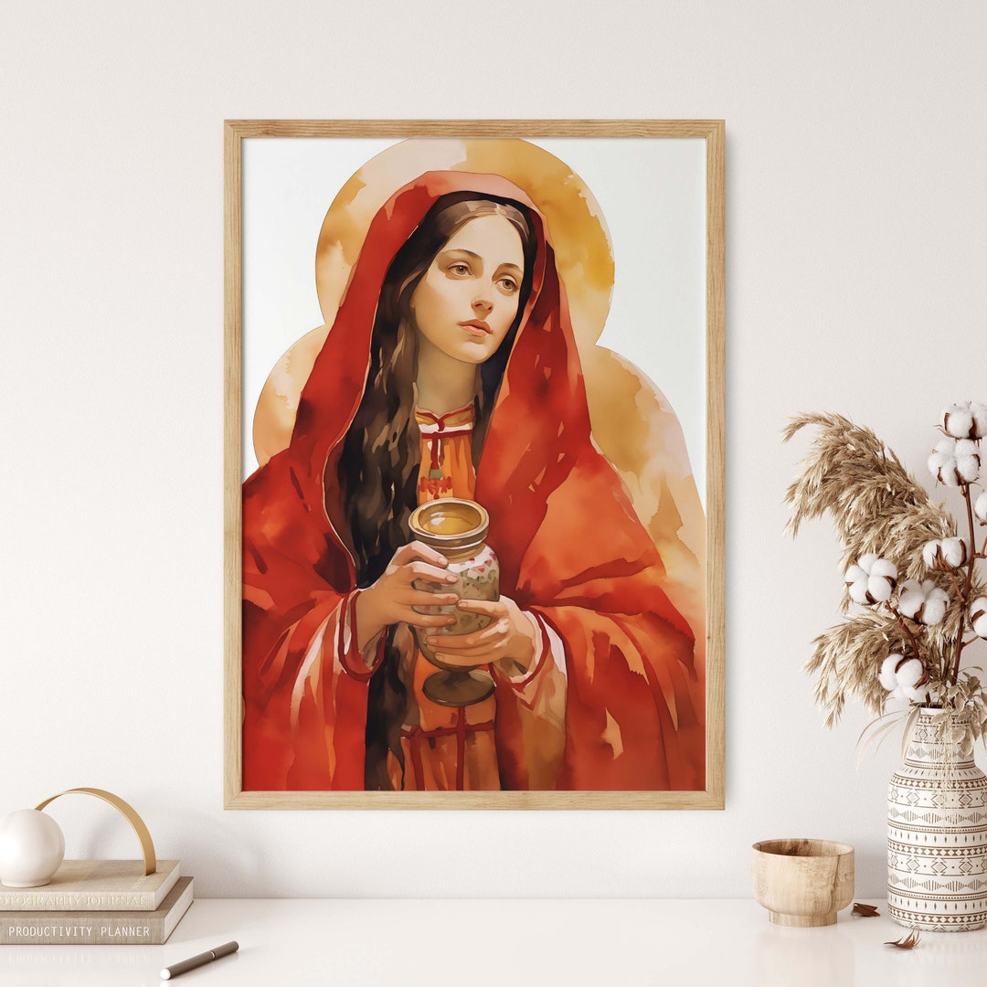 Saint Mary Magdalene | Divine Feminine Painting | Modern Bible Wall Art ...