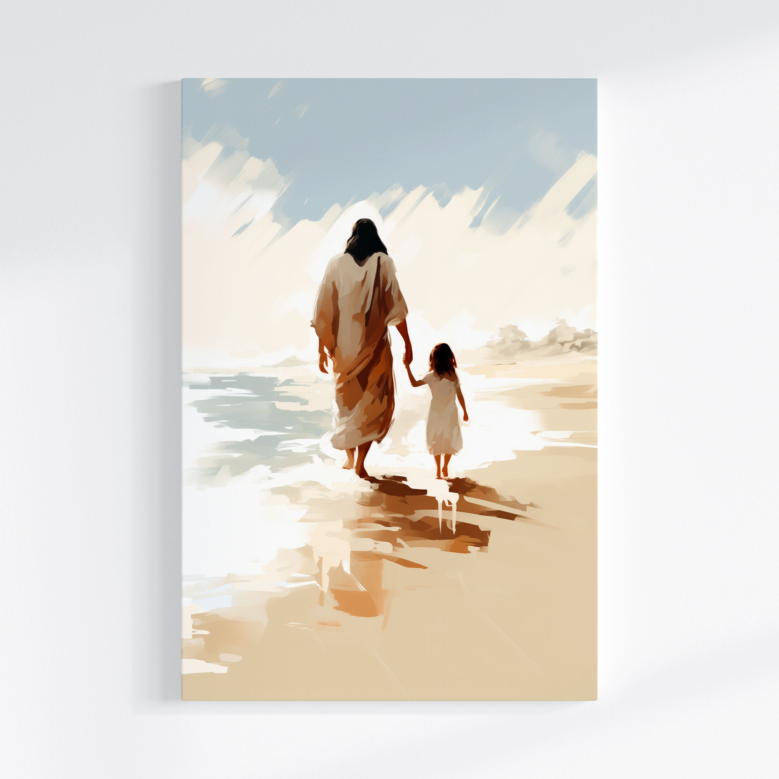 Jesus and Little Girl Digital Download Jesus Christ Walking With ...