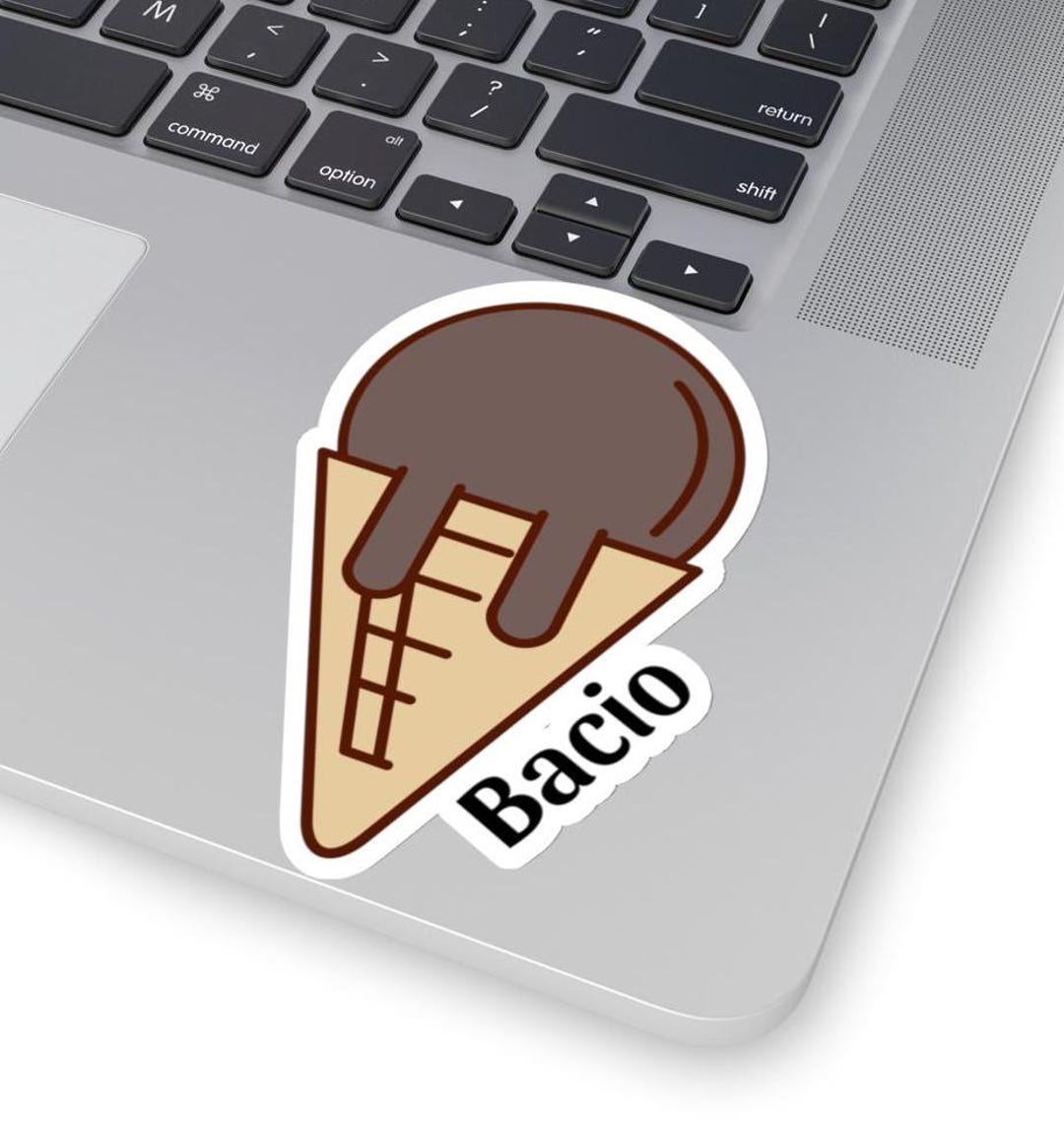 Bacio, Chocolate Hazelnut Gelato, Gelato Sticker, Journal Stickers, Ice ...
