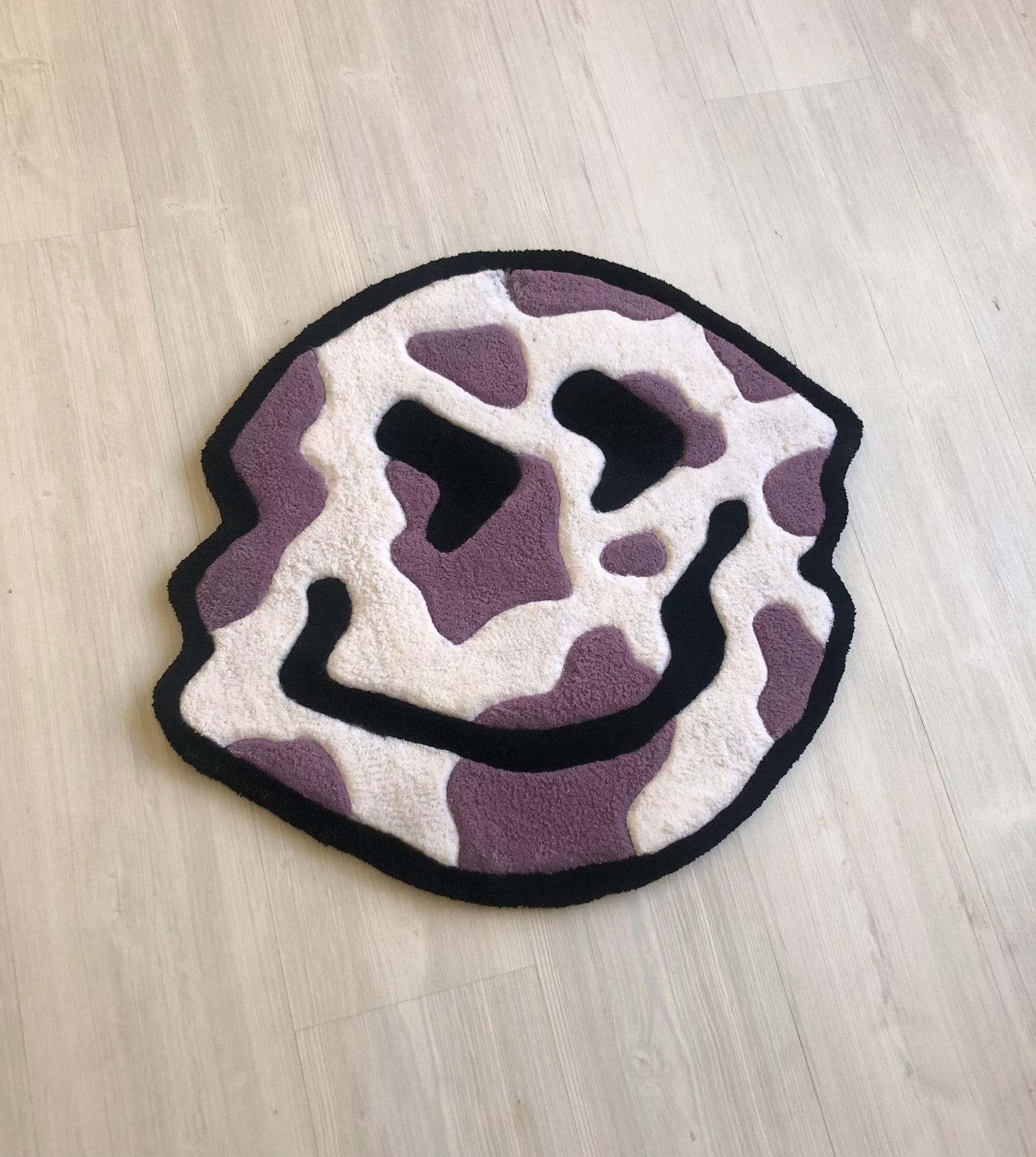Tufting Rug Smiling Face Smile Patterned Handmade Special Design Multi ...