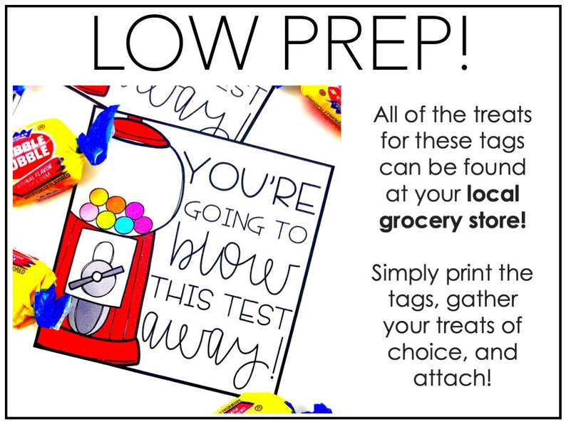 Test Motivation Treat Tags | Testing Motivation Treat Tags | Set ONE - Etsy