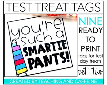 Test Motivation Treat Tags Testing Motivation Treat Tags Set ONE - Etsy