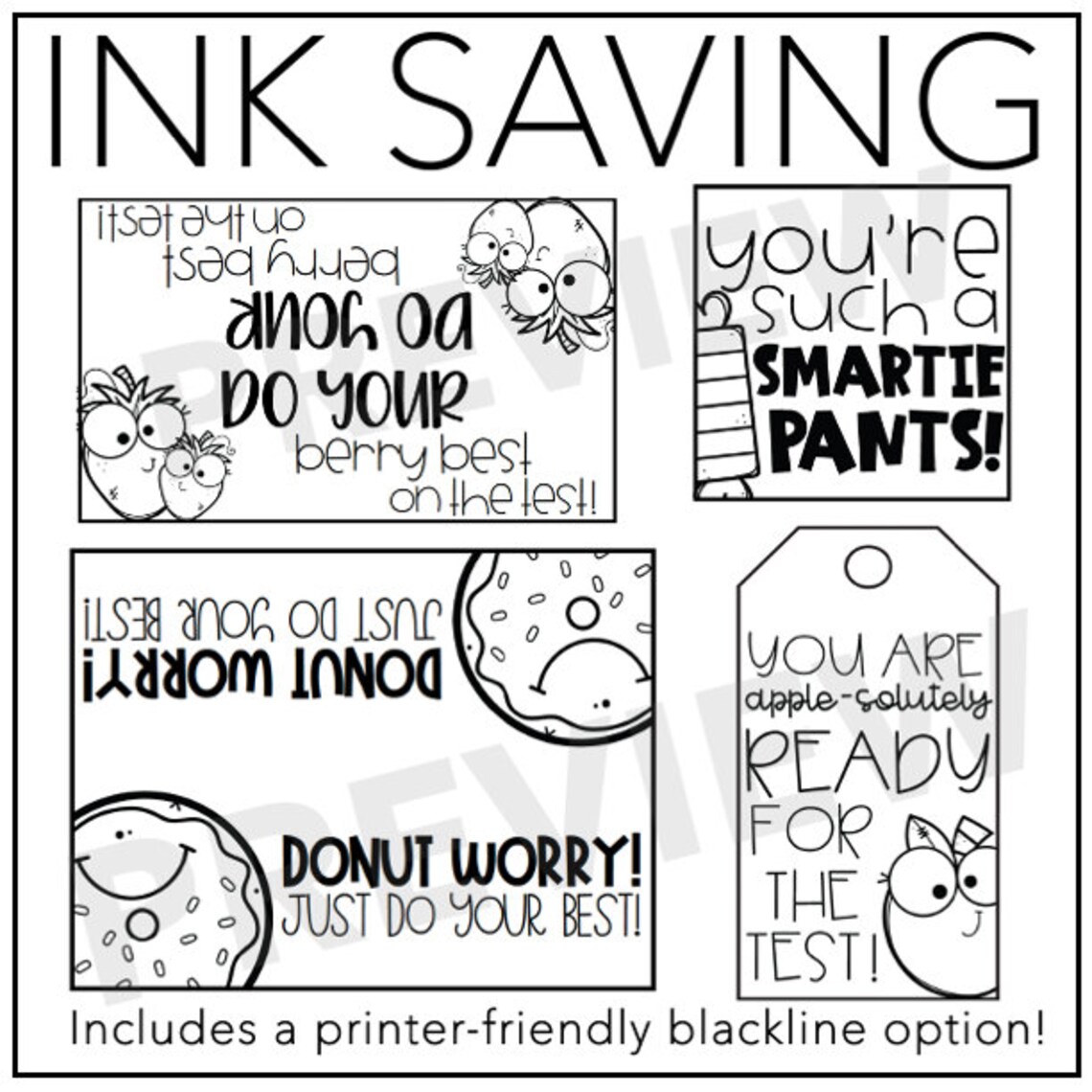 Test Motivation Treat Tags - Testing Motivation Treat Tags - SET TWO - Etsy